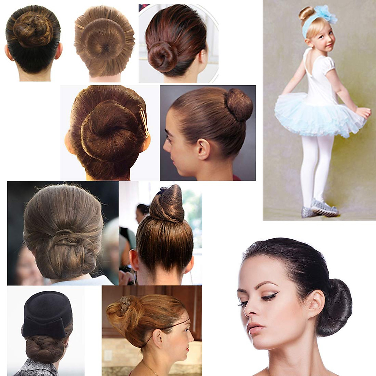 Hair Nets 20 PCS, Smilco 22 Inches Elasticity Invisible Elastic Mesh Wig Nets for Hair Bun Making Ballet Dancer Kitchen Food Serive (Black)