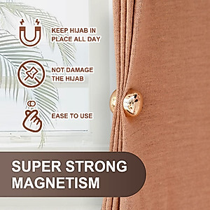 PeacePray 8 Pairs Premium Strong Hijab Magnetic Pins, No-Snag Multi-Use Hijab Magnets, Professional Pinless Magnetic Hijab Pins, Shiny and Matte Style Pack