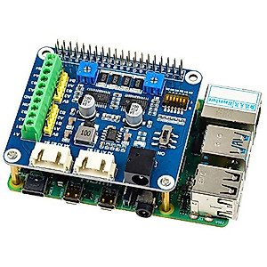 Stepper Motor HAT for Raspberry Pi 4B/3B+/2B/B+/Zero/W/WH/and Jetson Nano,DRV8825 Motor Controller Drives Two Stepper Motors, Up to 1/32 Microstepping,Use for 3D Printer,Sculpturing Machine etc