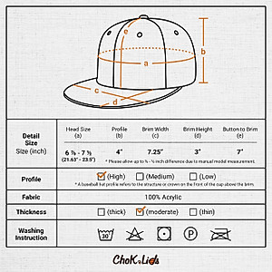 CHOK.LIDS Strip Club Veteran Flat Visor Ball Cap Baseball Cap Snapback Closure PS101 (PS101 Black)