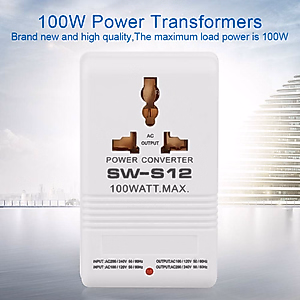100W Power Converter AC110V/120V to 220V/240V Step-Up&Down Voltage Converter Travel Adapter Transformer