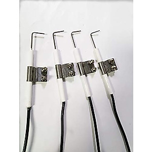 BBQ Future Durable Igniter Kit Ceramic Electrode with Ignitor Wire Replacement for Centro, Charbroil and Others Gas Grill Models, Set 4-Pcs, Install Easily