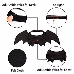 Strangefly Halloween Dog Bat Costume, Dog Bat Wings with Pet Leads, Funny Dog Cool Apparel Decoration, Dress Up Party Accessories for Cat Puppy Small Medium Large Dog Doggy Outfits (X-Large)
