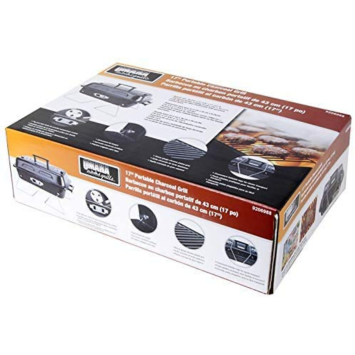 Duke Grills Omaha Go Anywhere Portable Charcoal Grill with Lid - Mini Table Top Grill for Camping, Boat, Tailgate, BBQ - Sturdy Steel Design - Foldable Legs - 6 Burgers, 4 Dogs