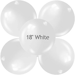 18 inch White Balloons 25 pcs Large White Latex Balloons for Baby Shower Wedding Birthday Party Decorations