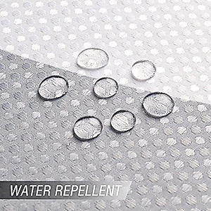 Gibelle Black and Grey Shower Curtain, Gray and White Abstract Modern Bathroom Decor, Waffle Weave Textured Fabric Shower Curtain Set with Hooks, 72x72