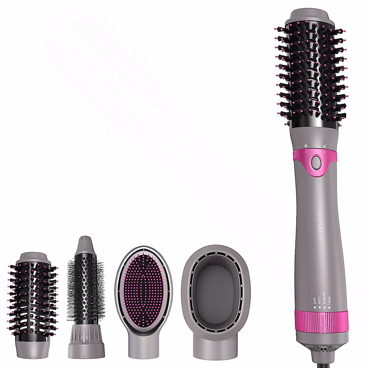 Feamadou Electric Hair Brush,Hot Air Hair Brush,Hair Volumizer Styler Brush, Professional Negative Ion Anti-Frizz Hair Comb