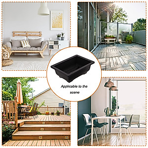 MOUYAT 15 PCS 8.9 Inch Bonsai Training Pots, Rectangular Plastic Bonsai Tree Growing Large Planter Pot for Plants, Garden, Yard, Office, Balcony, Home Decoration