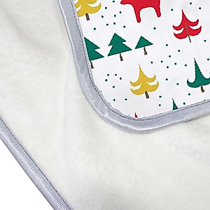 DreamBay Throw Blanket for Couch Sofa Bed Deer Fir Trees Merry Christmas Lightweight Blankets for Home Office Camping Travel Cozy Blanket 50x60 inches Washable