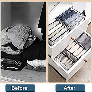 LALEO Clothes Organizer for Drawers, Washable Clothes Organizer for Folded Clothes, Clothing Storage, Portable Clothing Organizer for Thin Jeans, Trousers, Skirts
