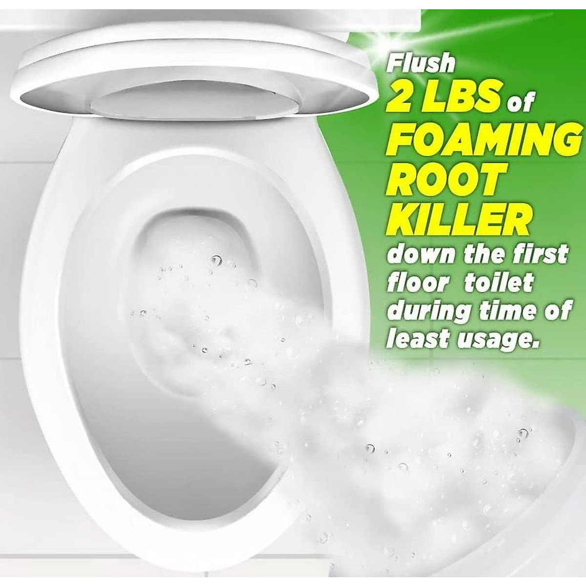 FOAMING Root Killer | 10 Pound| Kills Tree Roots in Pipes & Sewer Lines | Contains No Copper Sulfate