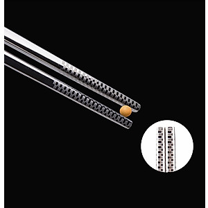 Chopsticks Metal Chopsticks 304 Stainless Steel Chopsticks Lightweight Travel, Reusable Chopsticks ,Dishwasher Safe(10 pairs )