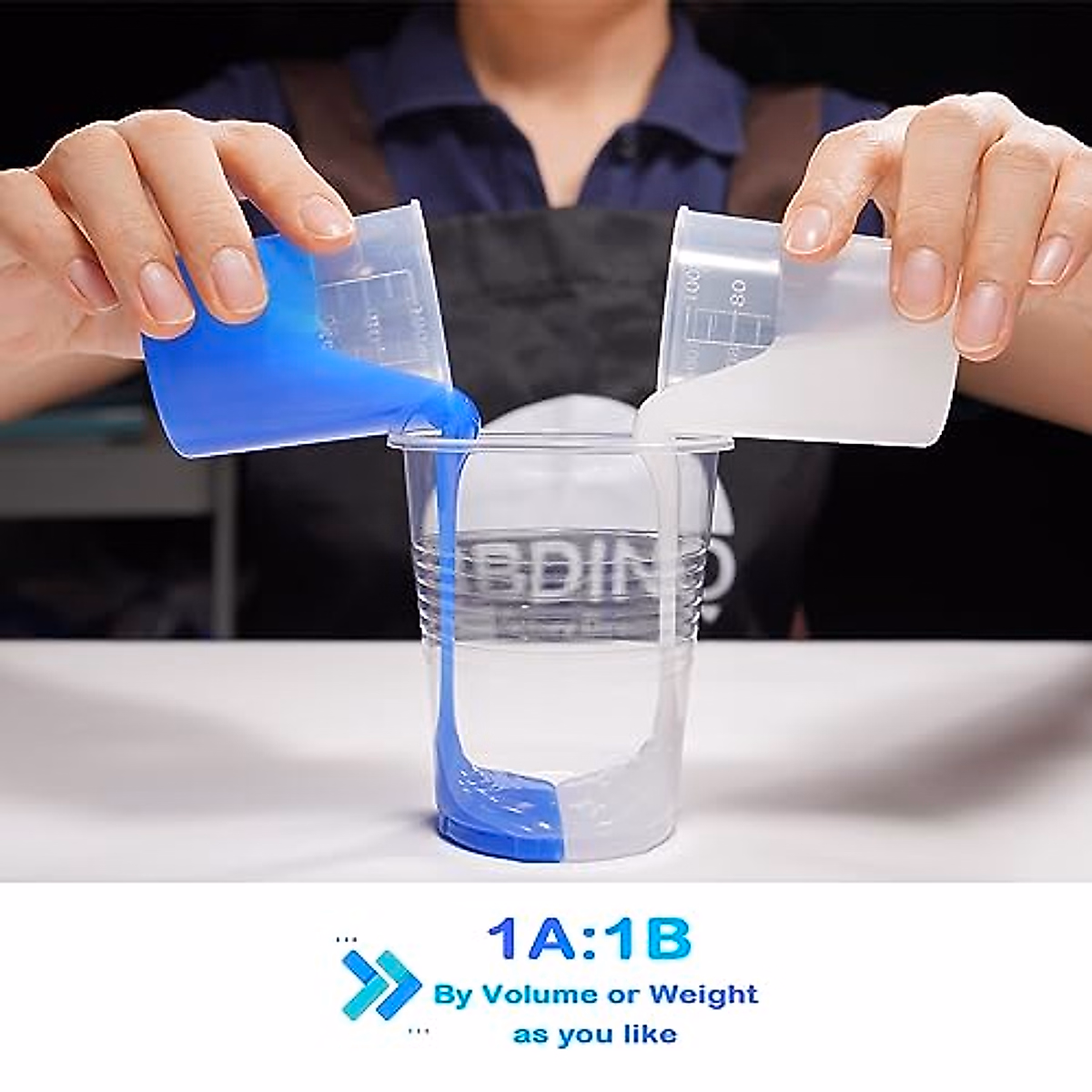 BBDINO Silicone Mold Making Kit,Liquid Silicone for Mold Making 30A Sapphire Blue,High Strength Silicone Rubber Mold Making Kit,1:1 by Volume Ideal for Casting Resin/Jewelry Silicone Molds 4.4 lbs