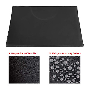 1 Inch Thick Barber Cutting Chair Salon Floor Mats for Beauty Hair Stylist Station Anti Fatigue (Black, 5 Ft × 3 Ft Rectangle)