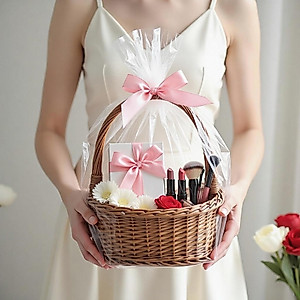 Morepack Cellophane Bags,18x30 Inch 20PCS Cellophane/Cello Wrap for Gift Baskets, Clear Basket Bags