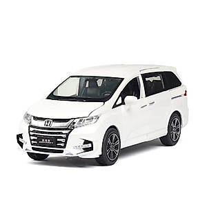 LUTPOL Die Casting 1/32 for Honda Odyssey Alloy Diecast MPV Model Toy Car Simulation Multi-Purpose Vehicle with Sound Light Pull Back MPV Gifts for Boy Unzip Toy ( Color : White No Box )
