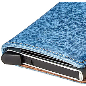 SECRID Wallet Indigo Denim Mens Cardholder RFID Wallet (Brown,)