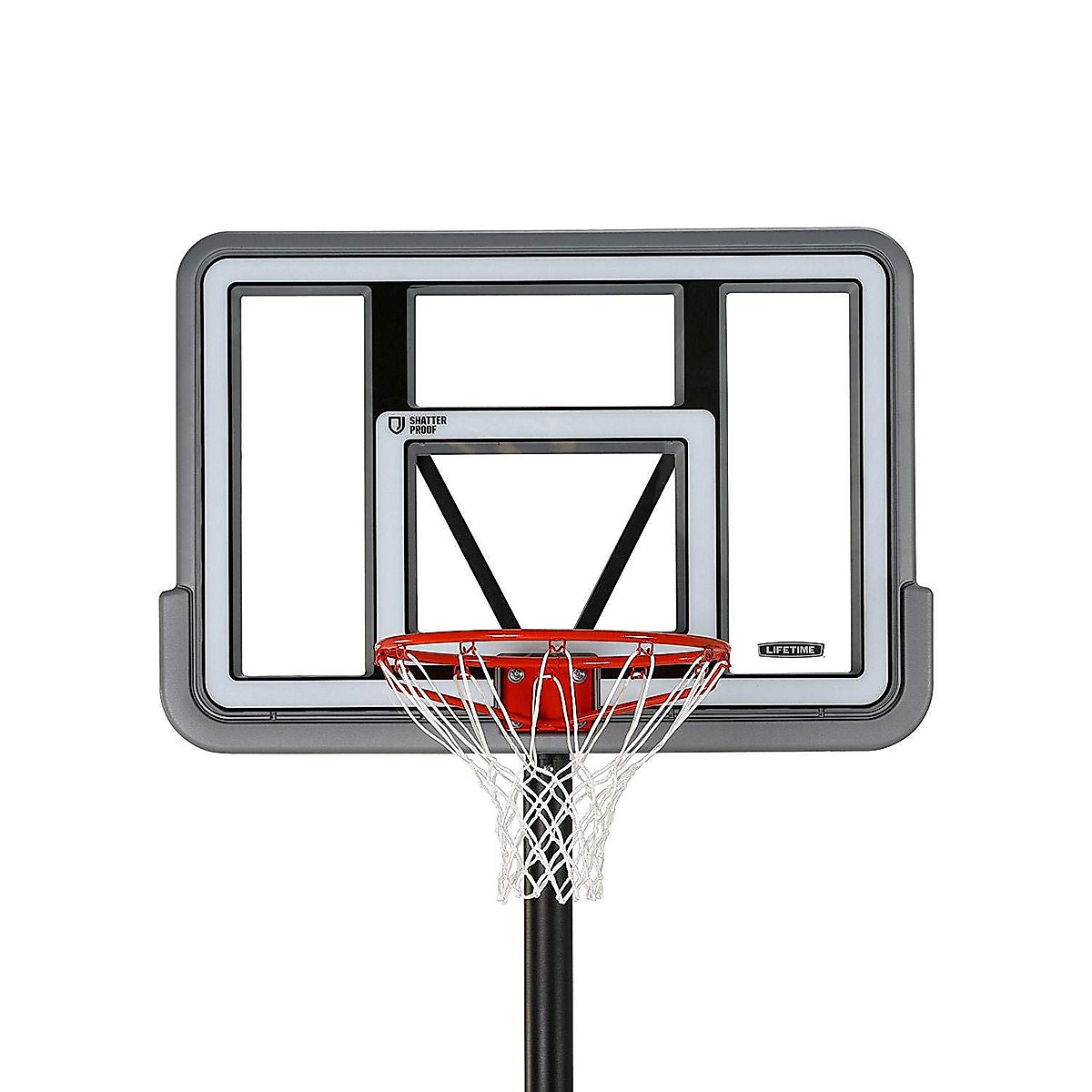 Lifetime 90690 Portable Basketball System, Gray, 44" Polycarbonate Backboard