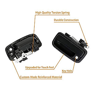 Gledewen Exterior Door Handle Front Left & Right Pair with Key Hole | Replacement for 1995-2004 Toyota Tacoma | Replaces# 69220-35020, 69210-35020