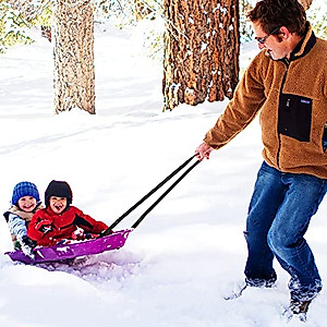 Snowmobile Tow Straps, Heavy-Duty ATV Towing Rope with Stainless Steel Hooks for Snowmobile, Sled, Skidoo or ATV, Snowmobile Safety Tool Accessories Kit (Black, 10 ft)