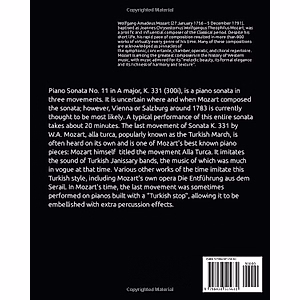 mozart piano sonata no 11 a major, K. 331 (sheet music score)