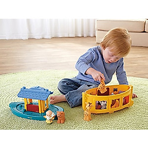 Fisher-Price Little People Noah's Ark playset with 9 figures for toddler and preschool pretend play ages 1 to 5 years