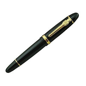 Jinhao 159 Blac Rollerball Pen Heavy Big Pen (Gold Trim)