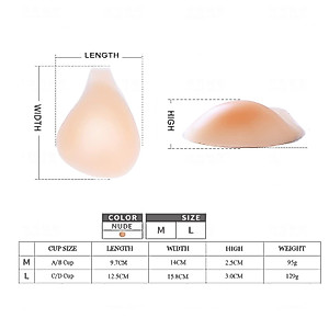 Adhesive Bra, Breast Lift Strapless Backless Silicone Minimizer Bra Nippless Covers Push Up Self Invisible Sticky Bra for Women (C/D Cup)