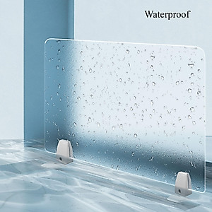 Classroom Office Privacy Desk Dividers, Portable Tabletop Partition Screens Panels for Enhance Workspace Isolation, Desktop Shield Guard Frosted Translucent (Size : 60CMx40CM/23.6INx15.7IN)