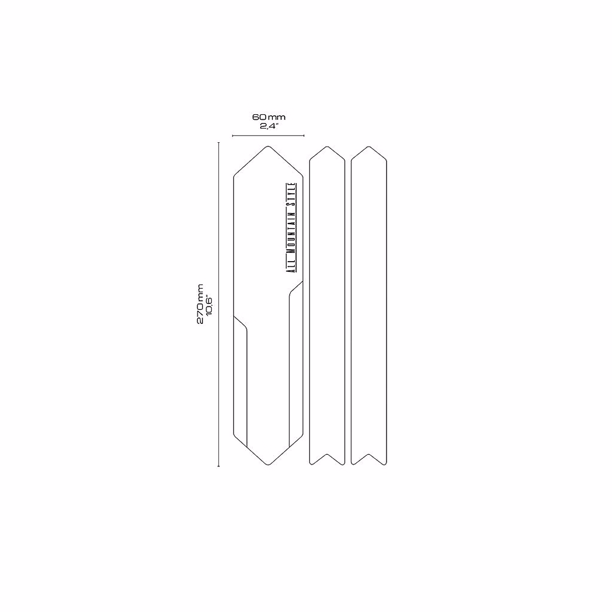 All Mountain Style AMSFG4BKSV Honeycomb High Impact Chain Guard – Protects Rear Part of Your Bike from Scratches and dings, Black/Silver