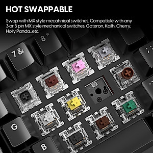 Pulsar Gaming Gears - PCMK Gaming Mechanical Keyboard ANSI Hot Swappable 60% (Barebone, Black)