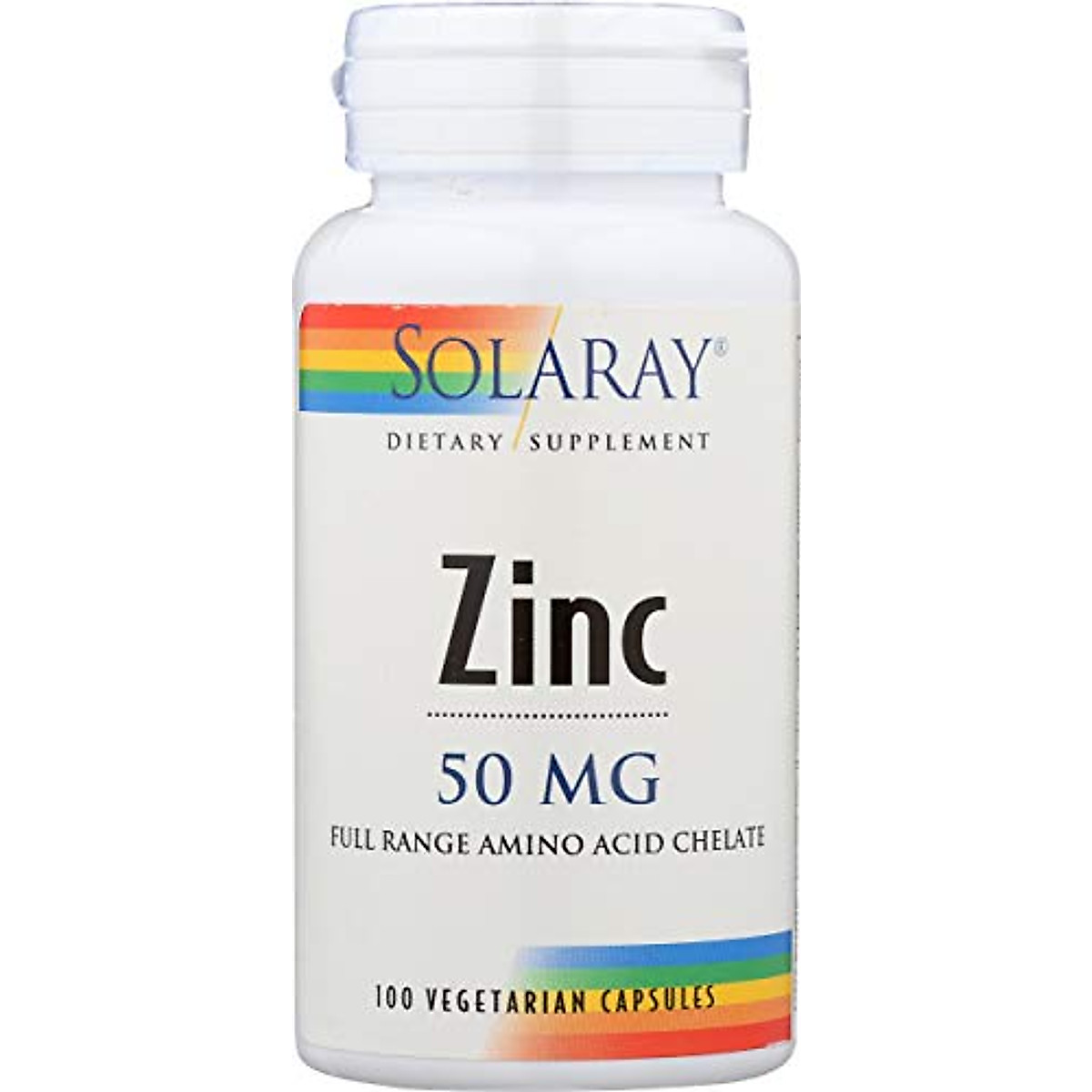 Solaray Zinc Amino Acid Chelate 50 mg VCapsules, 100 Count
