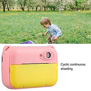 Digital Camera Colorful Kids Selfie Camera Outdoor Viewing for Girls (Pink)