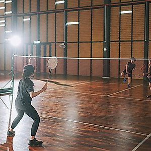 Luqeeg Portable Badminton Net - Outdoor Volleyball Net for Backyard and Beach, Professional Tennis Net for Tennis, Soccer Tennis, Kids Volleyball - 6.5x0.5m(Red)