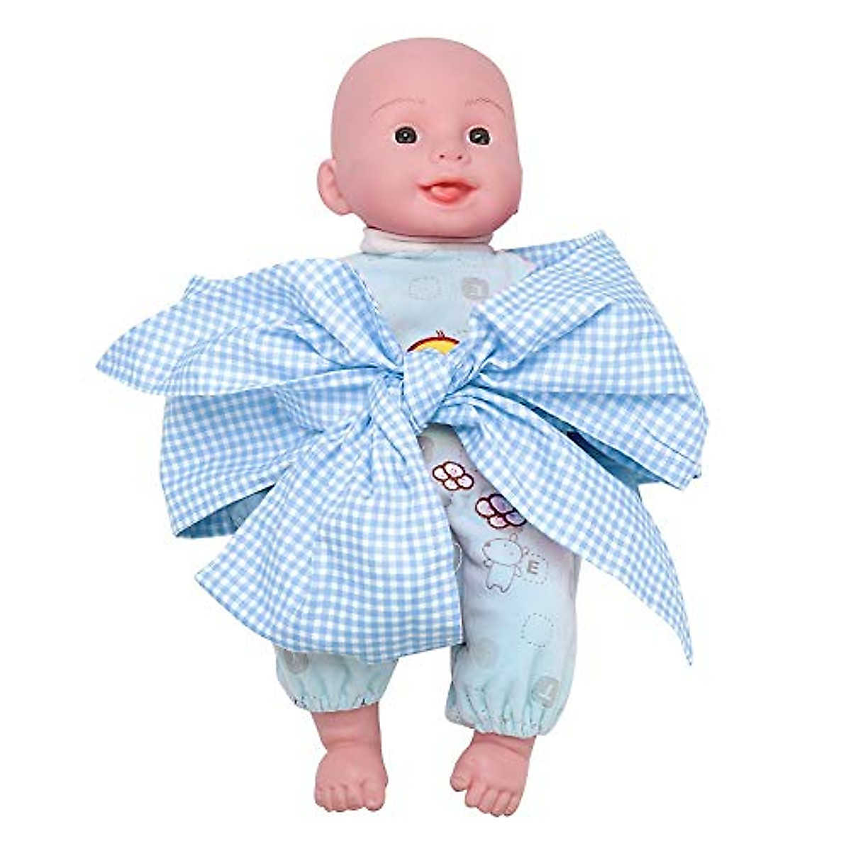 Zerodis Baby Swaddle Wrap Sash, Cotton Maternity Bowknot Newborn Infant Blanket for Photo Shot Stretch Wrap Swaddle Blanket Receiving Blanket (Light Blue Plaid)