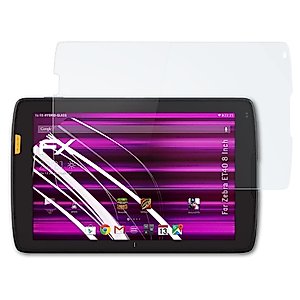 atFoliX Plastic Glass Protective Film compatible with Zebra ET40 8 Inch Glass Protector, 9H Hybrid-Glass FX Glass Screen Protector of plastic