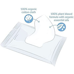 Natracare Organic Cotton Baby Wipes 50 ct (12-Pack)