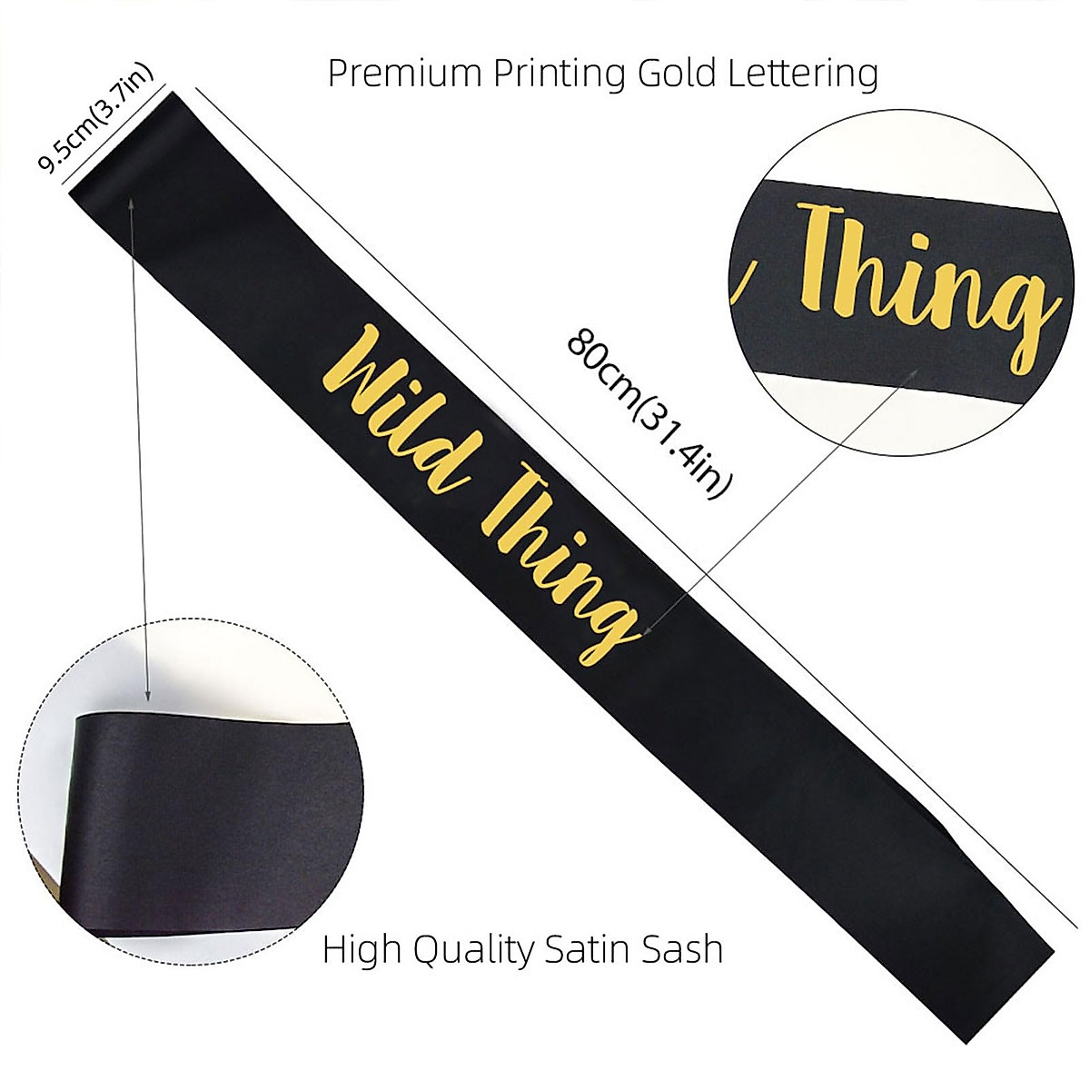 Bachelorette Sash Set (12 pcs) - Bride to Be Sash Bachelorette Party Decorations - Unique Bride and Bridesmaid Sashes for Bachelorette party (Black, Gold letters). Ideal Bridal Shower Supplies