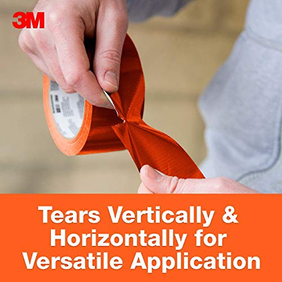 3M Multi-Use Colored Duct Tape, Orange with Strong Adhesive and Water-Resistant Backing, Multi-Surface 3M Duct Tape for Indoor and Outdoor Use, 1.88 Inches x 20 Yards, 1 Roll (3920-OR)