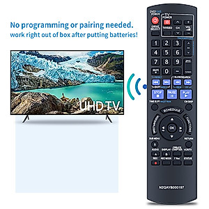 New N2QAYB000197 Replacement Remote Control Applicable for Panasonic DVD VCR Recorder DMR-EZ48 DMR-EZ48V DMR-EZ485V DMR-EZ485 DMR-EZ48VK DMR-EZ485VK