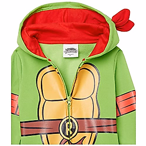 Teenage Mutant Ninja Turtles Toddler Boys' Graphic Zip-up Hoodie, Red, 3T
