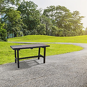 BACKYARD EXPRESSIONS PATIO · HOME · GARDEN Wood American Flag Indoor/Outdoor Patio Bench Backyard Expressions Bench-31.5", Red, White, Blue Brown