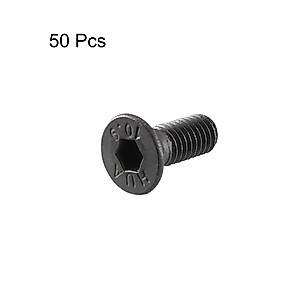 uxcell M3x8mm 10.9 Carbon Steel Countersunk Head Hex Socket Screw Pack of 50