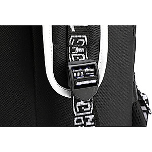 jupkem Jupkem Anime hanma baki Backpack Bag USB with Charging Port Student School Bag Laptop Cosplay for Boys Girls (black)