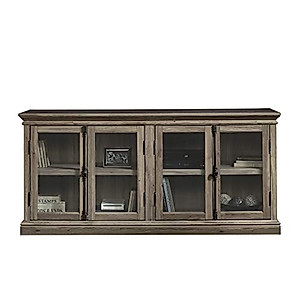Sauder Barrister Lane Storage Credenza, For TV's up to 80", Salt Oak finish