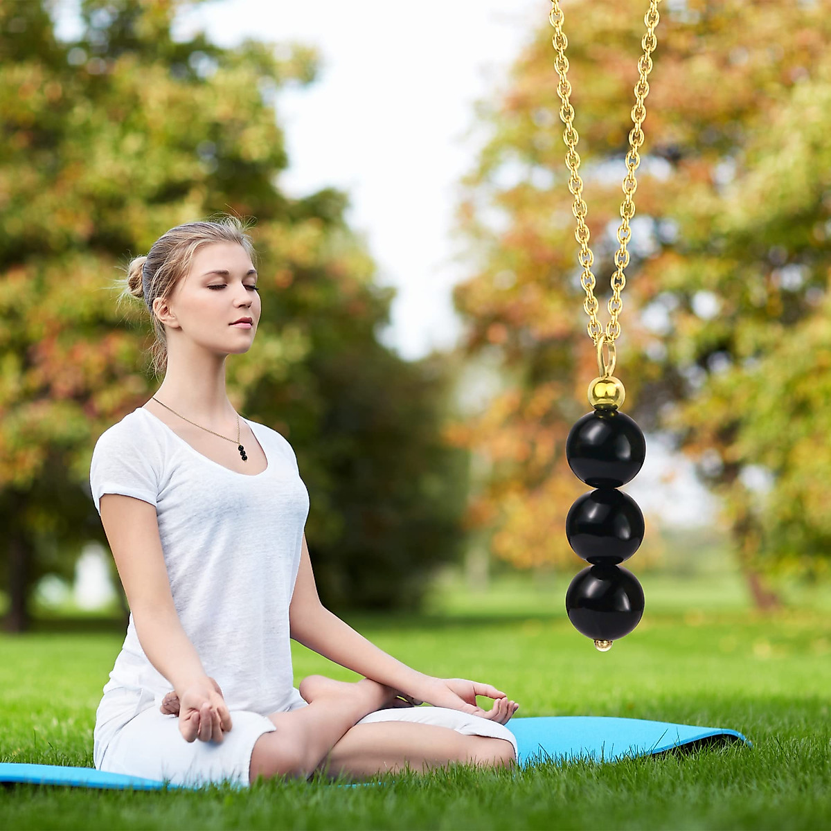 SmileBelle Black Tourmaline Necklace for Women, Black Onyx Choker Crystal Necklaces for Girls October Birthstone Black Necklace Black Tourmaline Jewelry as Birthday Gifts