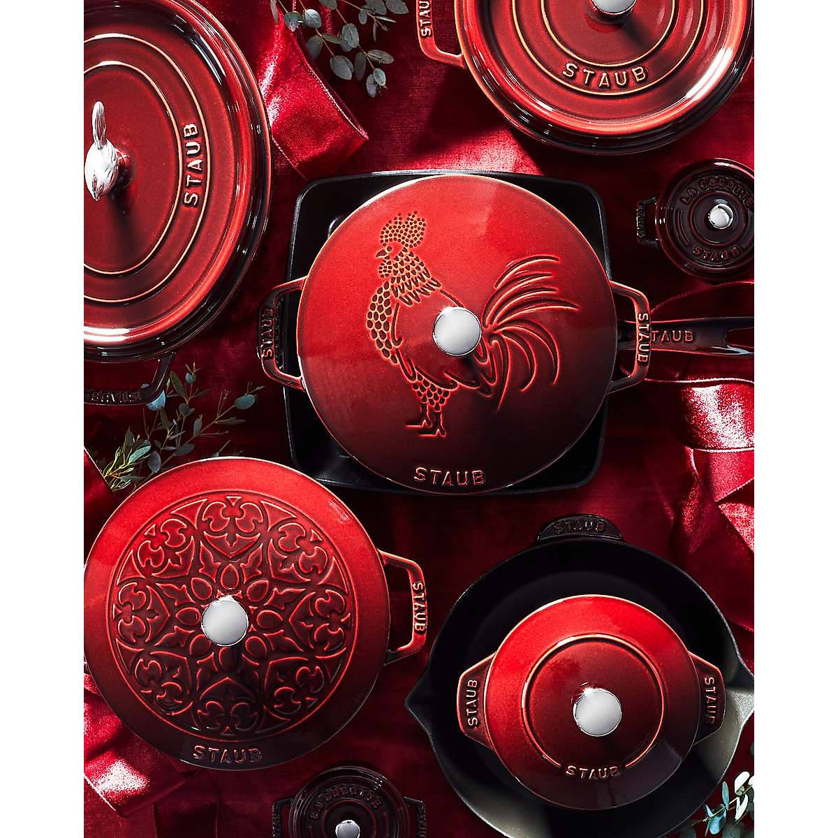 Staub Cast Iron 1.5-qt Petite French Oven - Grenadine, Made in France