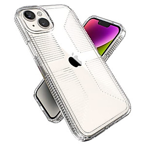 Speck Clear iPhone 15 Plus & 14 Plus Case - Slim Phone Case with Drop Protection, Scratch Resistant & Anti Yellowing Case with No Slip Grip for iPhone 15 Plus & 14 Plus 6.7 Inch Model - GemShell Grip