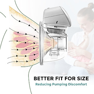 CreGear 2PCS Flange Insert 21mm Suitable for Medela/Spectra/Tsrete/Momcozy S9/S9 Pro/S10/S12/S12 Pro Wearable Breast Pump Flange/Shields, Reduce 24mm Nipple Tunnel Down to 21mm