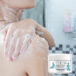 Ocean Salt Body Scrub, Handcrafted scrub with Lavender oil, Scrub with Essential Oils, Detox body scrub, Exfoliating Salt Scrub to Exfoliate & Moisturize Skin, Deep Cleansing